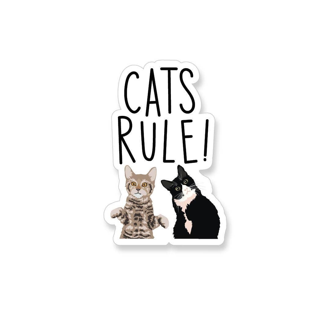 Cats Rule Sticker | Love, Anji - Paper Florist